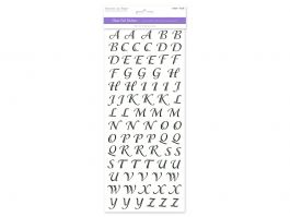 1.99 BLACK SCRIPT ALPHABET PAPER CRAFT STICKER