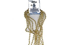 GOLD 5 PACK DISCO BEADS 32 INCH