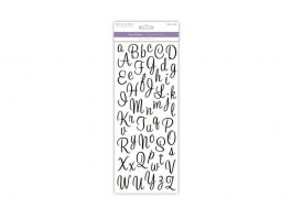 LETTERS BLACK CURSIVE PAPER CRAFT STICKER