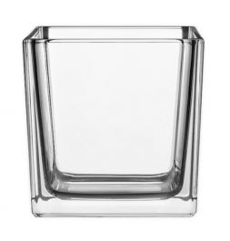 SQUARE GLASS JAR 4 x 4 IN