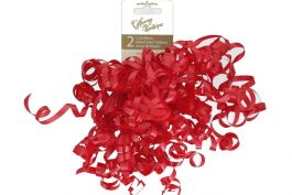 RED 2 PACK CURLY BOWS