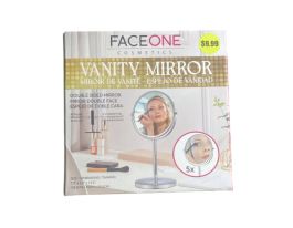 9.99 FACE ONE COSMETICS VANITY MIRROR DOUBLE-SIDED, 5X ZOOM – 7.3 X 5.9 ...
